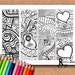 INSTANT DOWNLOAD Coloring Page - Color Your Own Fun Music and Tangle ...