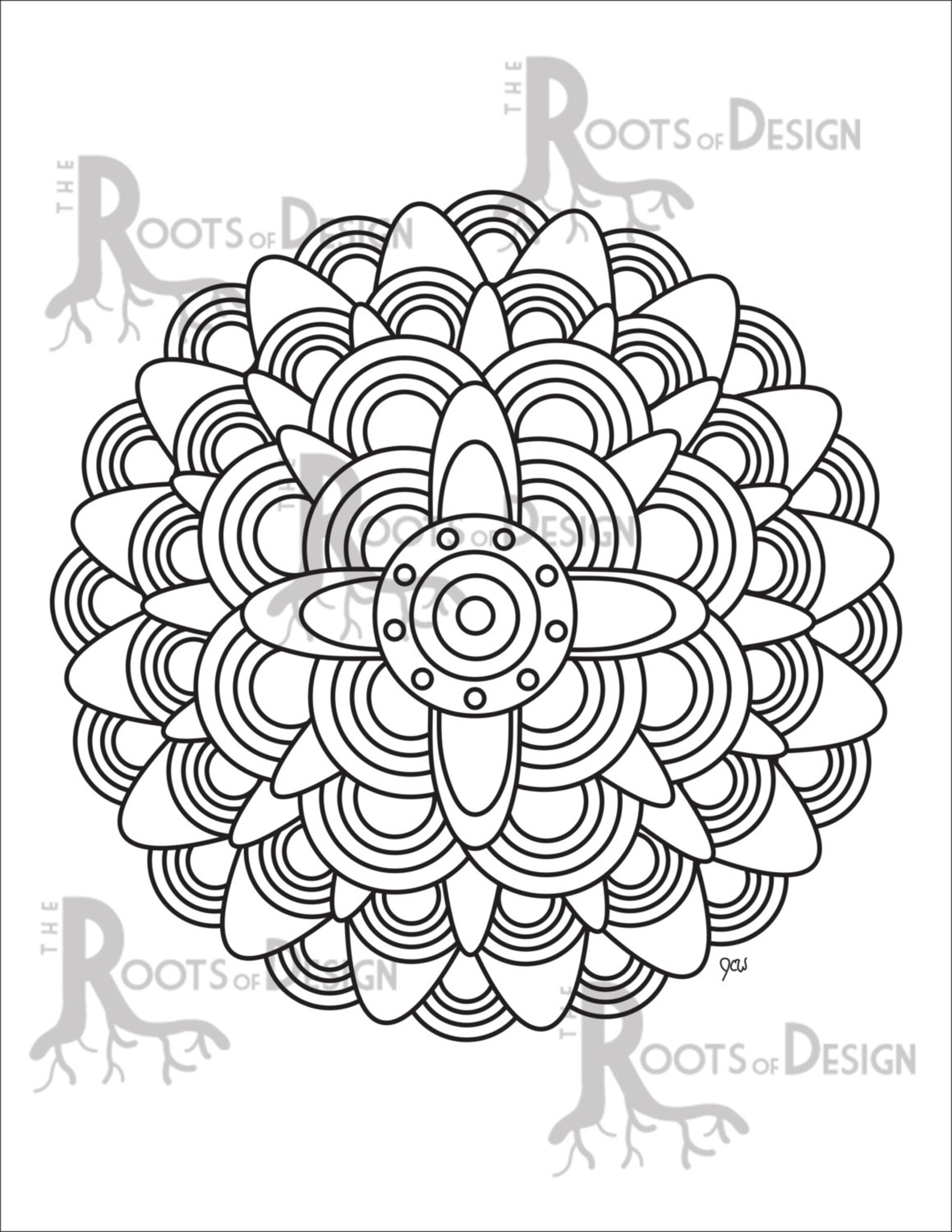 INSTANT DOWNLOAD Coloring Page fun mandala or geometric | Etsy