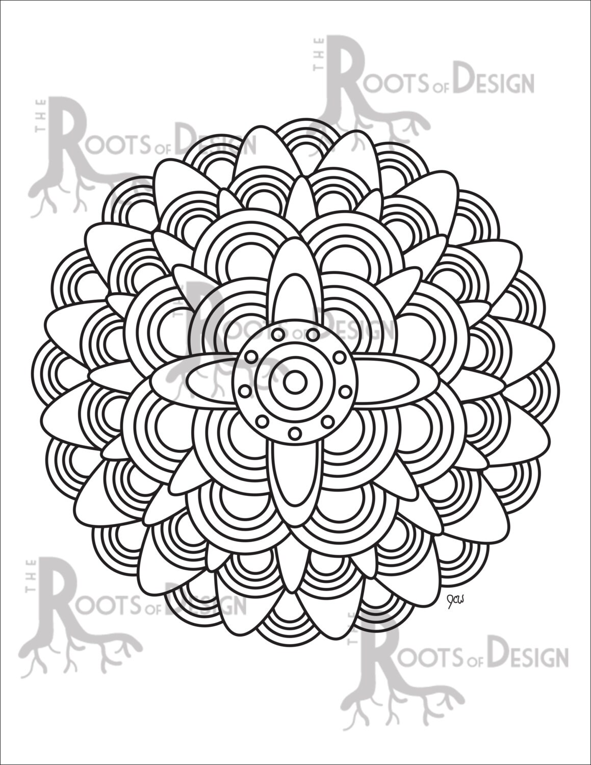 INSTANT DOWNLOAD Coloring Page fun mandala or geometric | Etsy