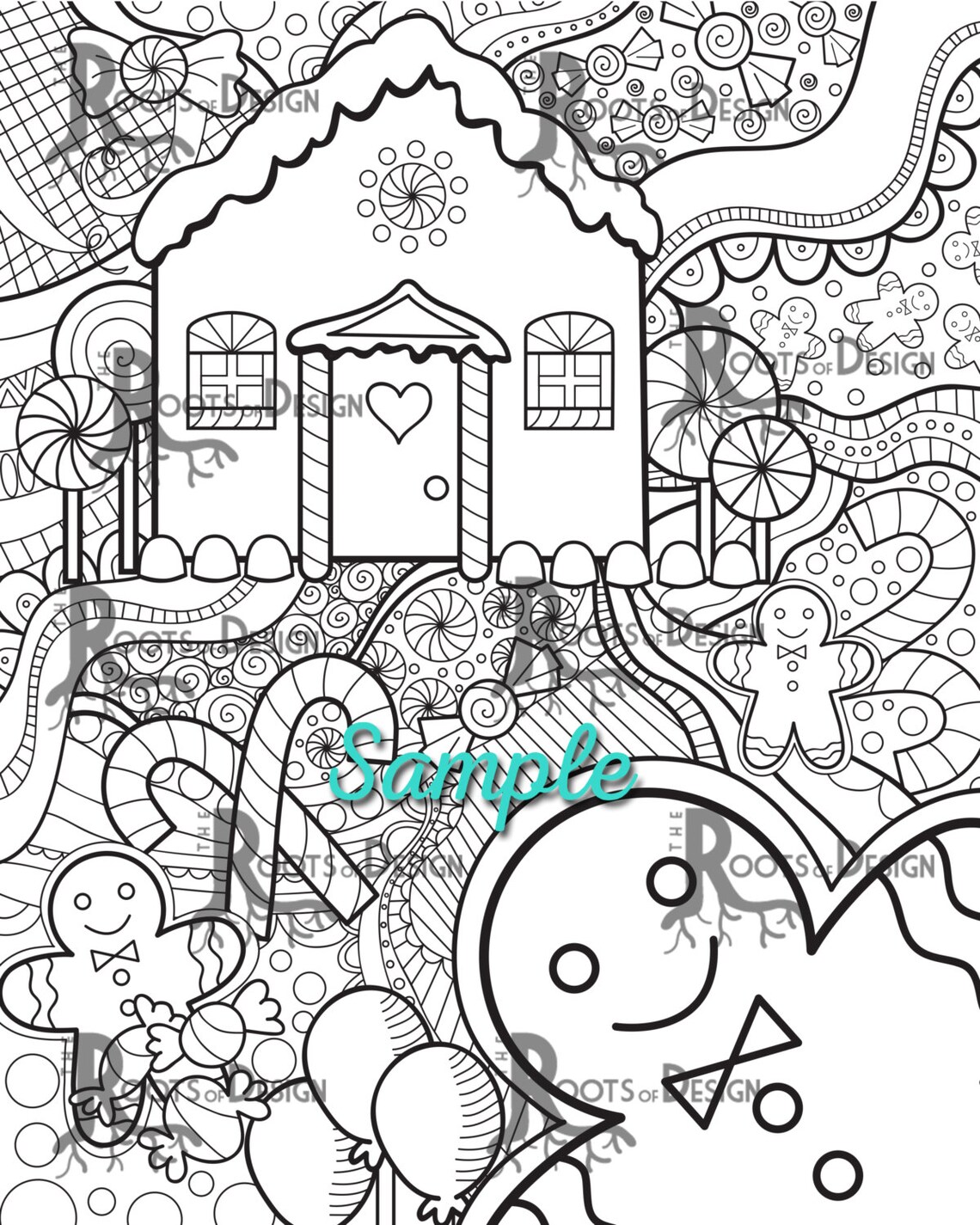 Instant Download-Printable Gingerbread Man and House Holiday | Etsy