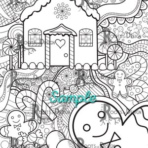 Instant Download-printable Gingerbread Man and House Holiday Zentangle ...