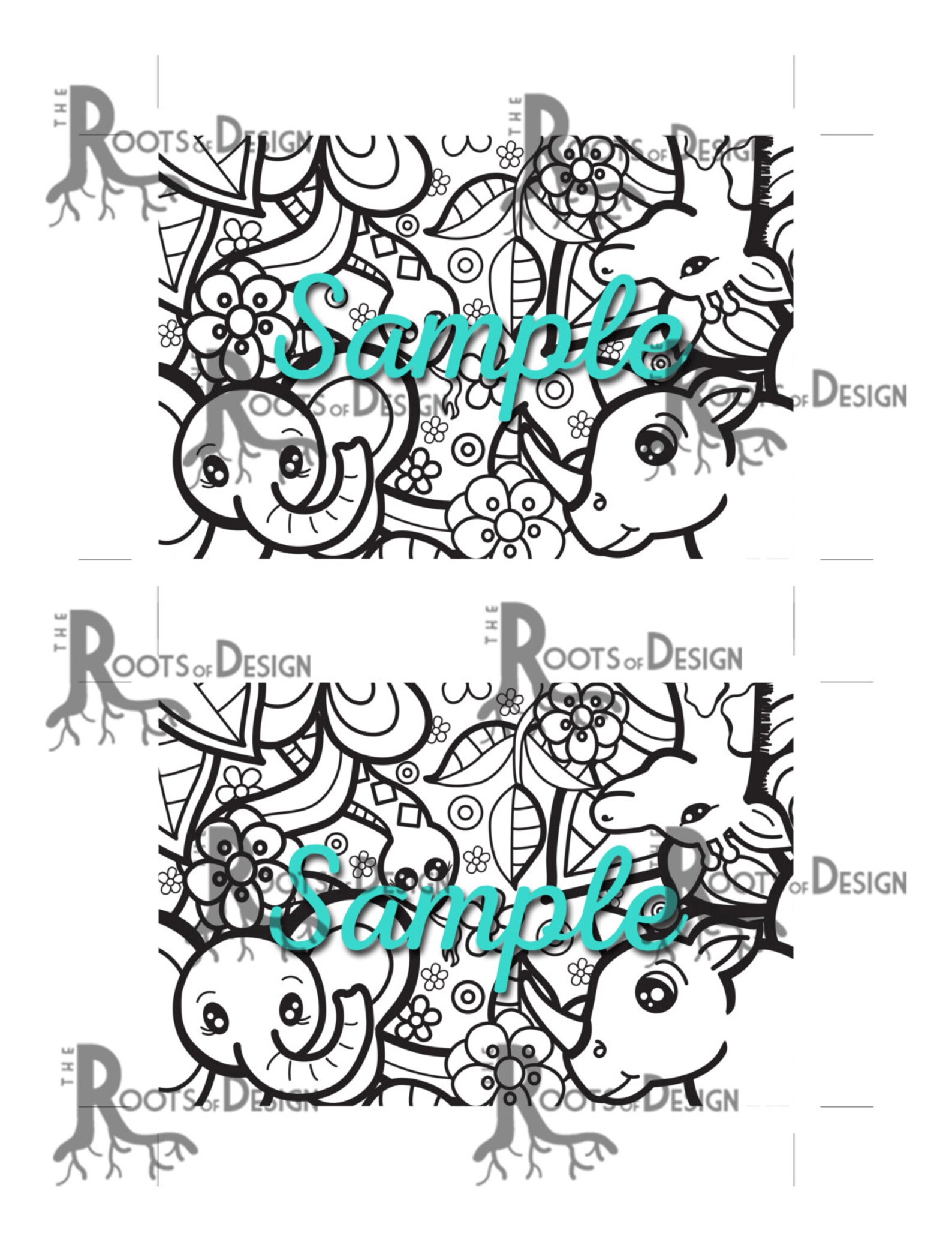 INSTANT DOWNLOAD Coloring Postcard Bundle 2 Color Your Own - Etsy