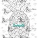 INSTANT DOWNLOAD Coloring Page Sunglasses Pineapple Coloring, Doodle ...