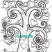 INSTANT DOWNLOAD Coloring Page - Heart Tree Coloring Print Zentangle ...