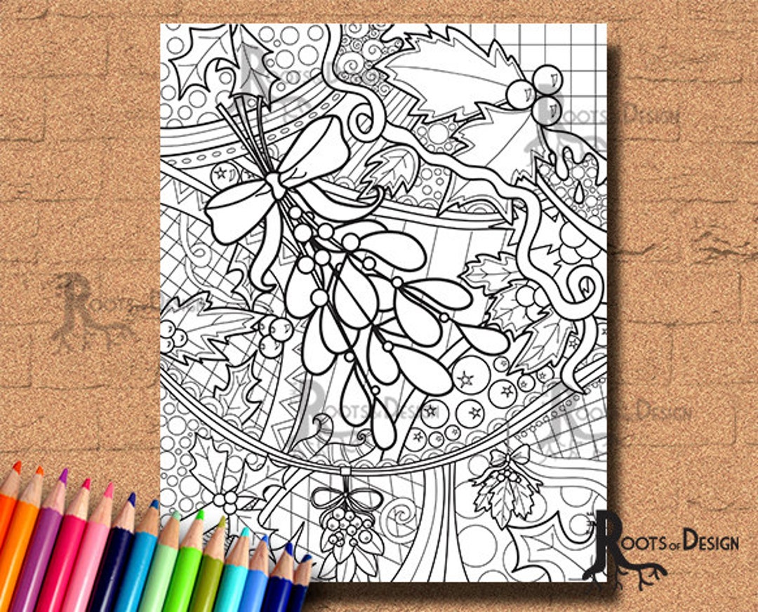 Instant Download-printable Holiday / Christmas Zentangle Inspired With ...