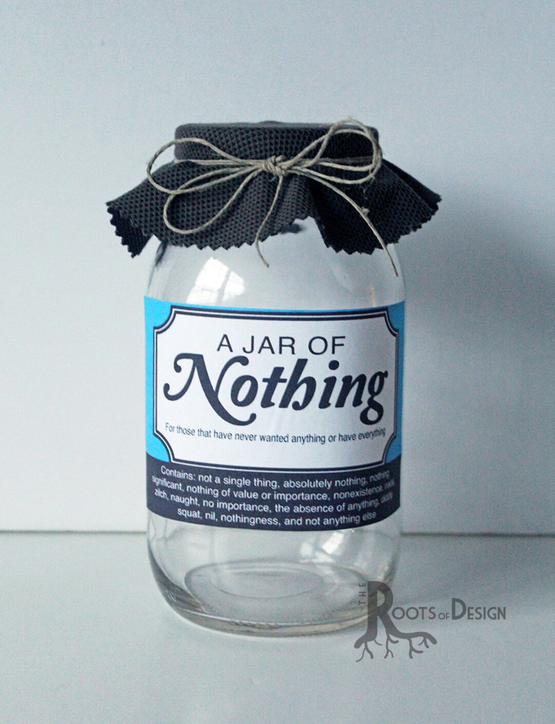 DIGITAL INSTANT DOWNLOAD Jar of Nothing Printable- Great Gag Gift or ...