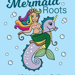 INSTANT DOWNLOAD Coloring Book - Mermaid Roots - Coloring Print, Doodle ...