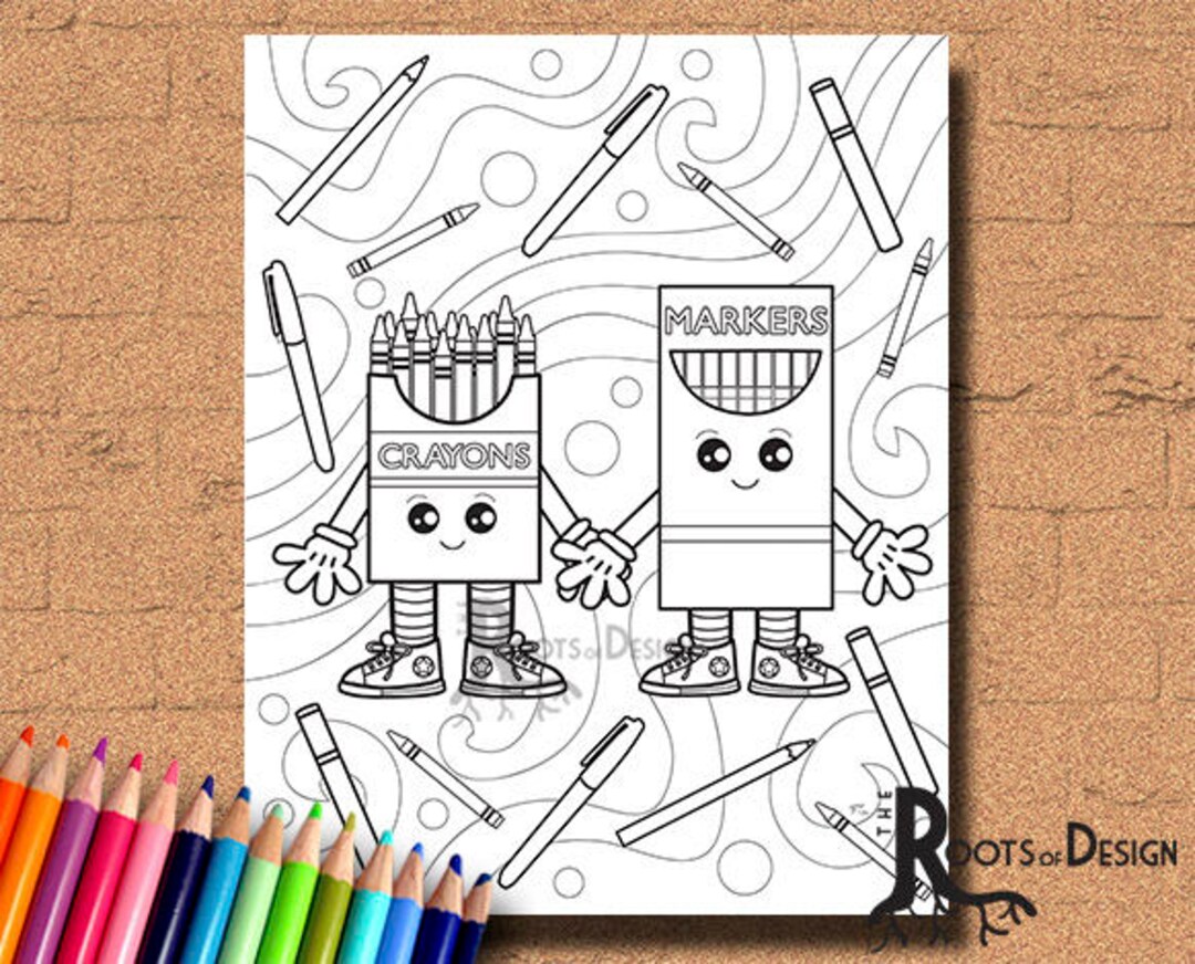 INSTANT DOWNLOAD Coloring Friends Art Coloring Print, Doodle Art ...
