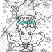 INSTANT DOWNLOAD Coloring Sundae Art Coloring Page Print, Doodle Art ...