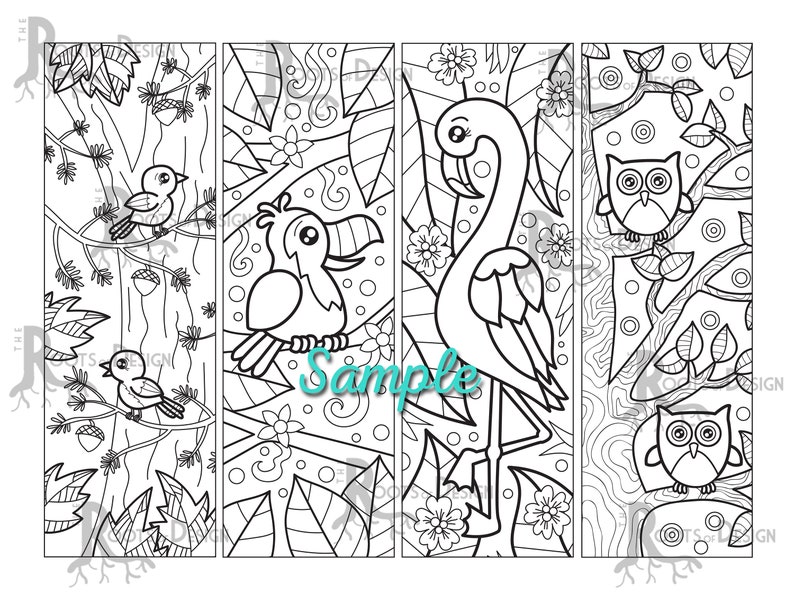 INSTANT DOWNLOAD Coloring Page - Bird Themed Color Your Own Fun ...
