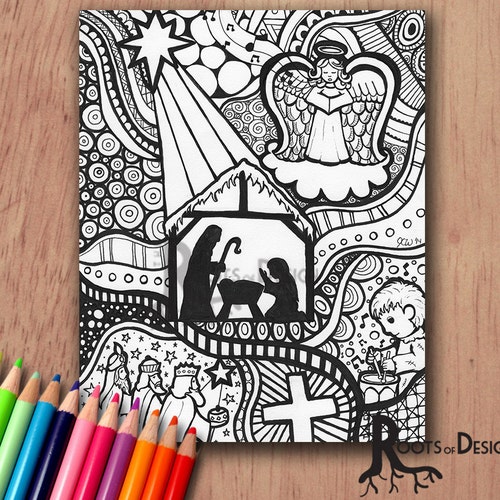 Valentine's Printable Coloring Page Zentangle Inspired - Etsy