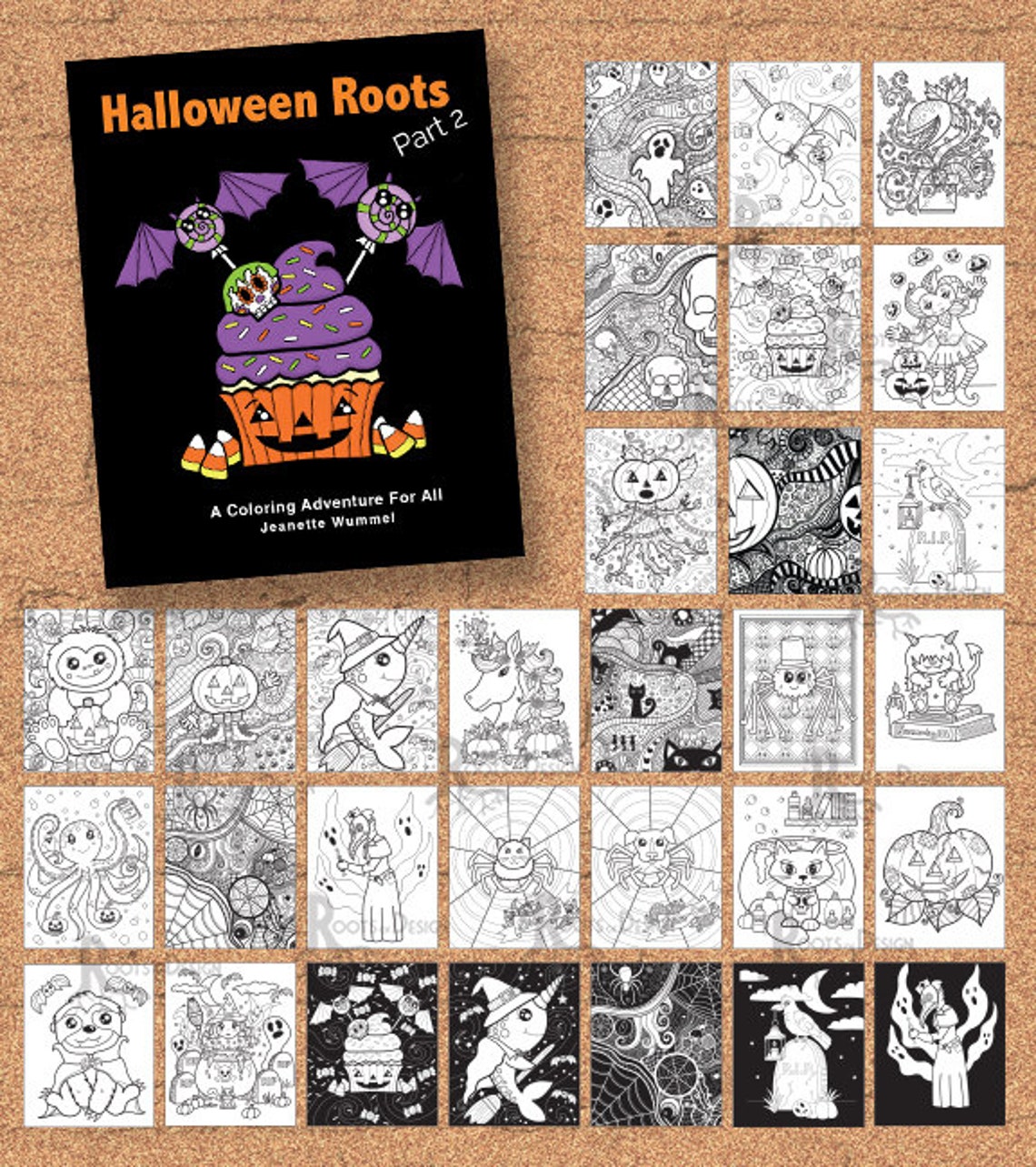 INSTANT DOWNLOAD Coloring Book Halloween Roots Part 2 - Etsy