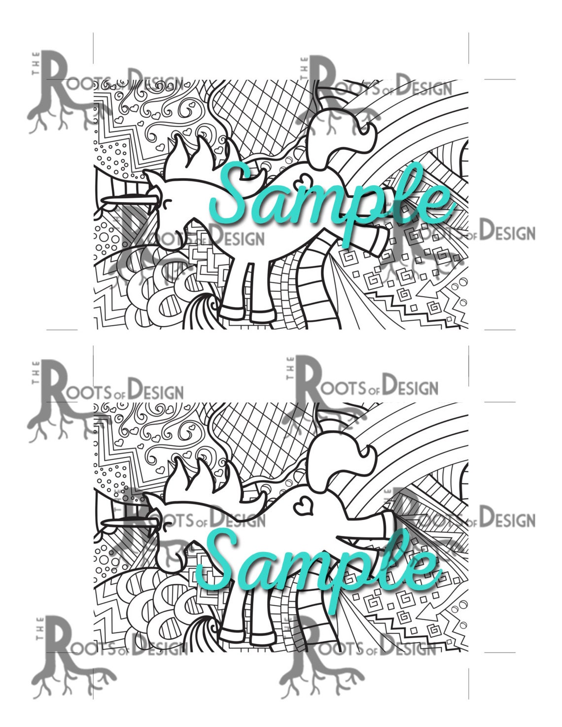INSTANT DOWNLOAD Coloring Postcard Bundle 2 - Color Your Own Fun ...