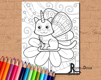 Unicat Coloring - Etsy Australia