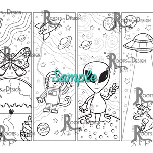 INSTANT DOWNLOAD Coloring Page - Space Theme Color Your Own Fun ...