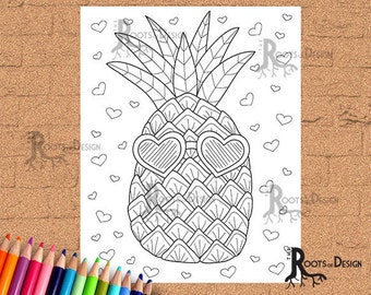 Art & Collectibles Printable Pineapple Coloring Book Hope Infertility ...