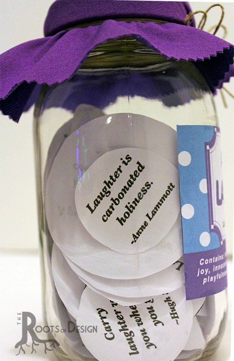 INSTANT DOWNLOAD Jar of Laughter Printable - A Fun Gift That is Perfect ...
