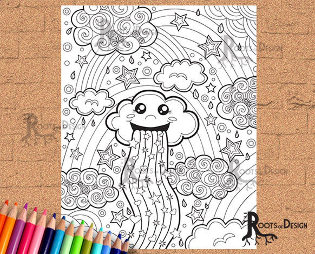 Cloud Coloring Pages For Kids