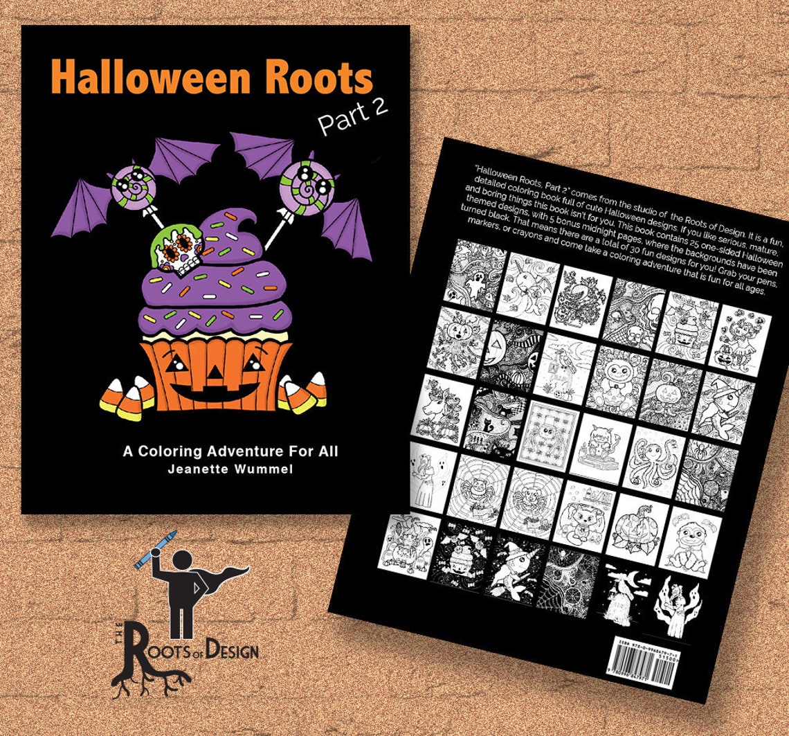 INSTANT DOWNLOAD Coloring Book Halloween Roots Part 2 | Etsy