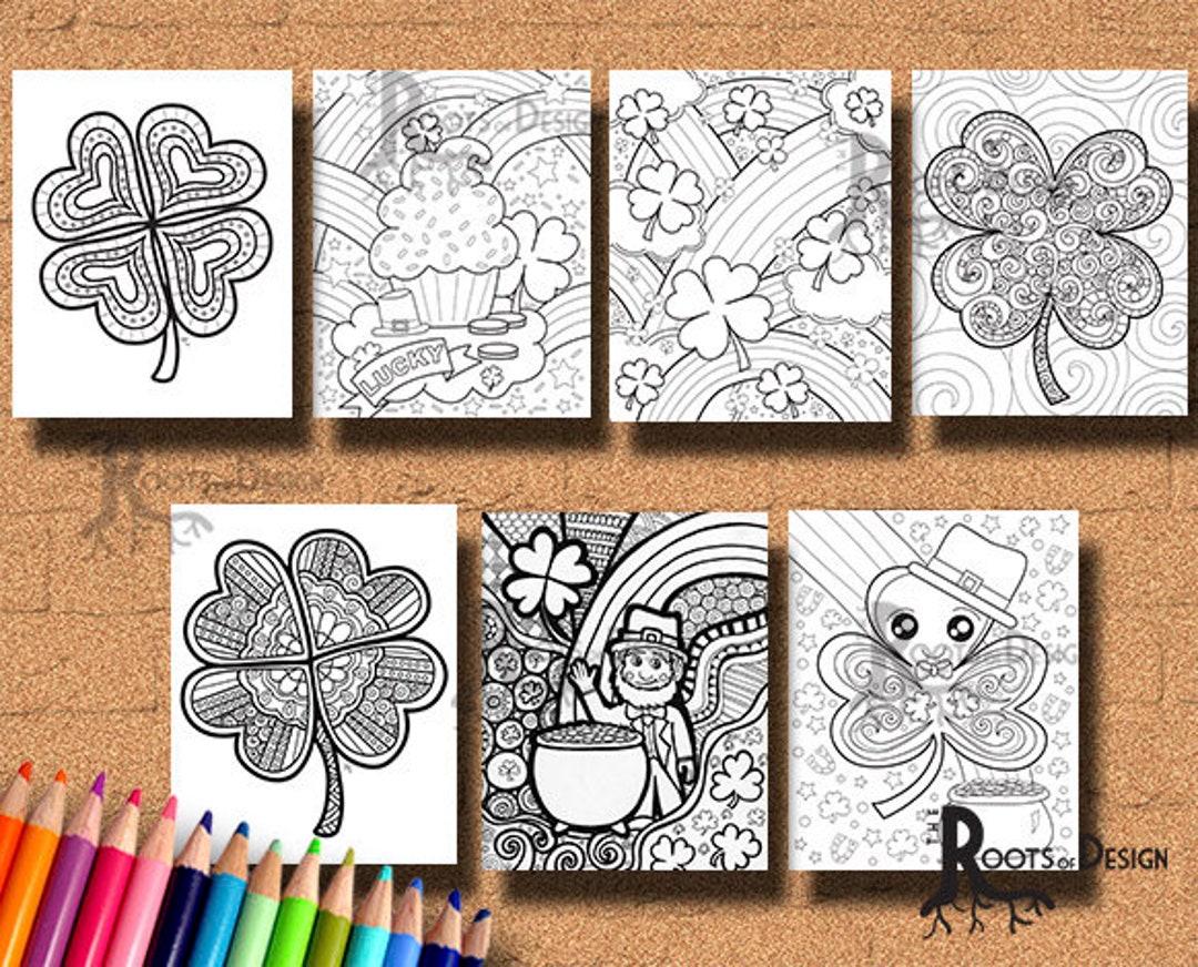 INSTANT DOWNLOAD Coloring Page - Fun St. Patrick Day Coloring Pack ...