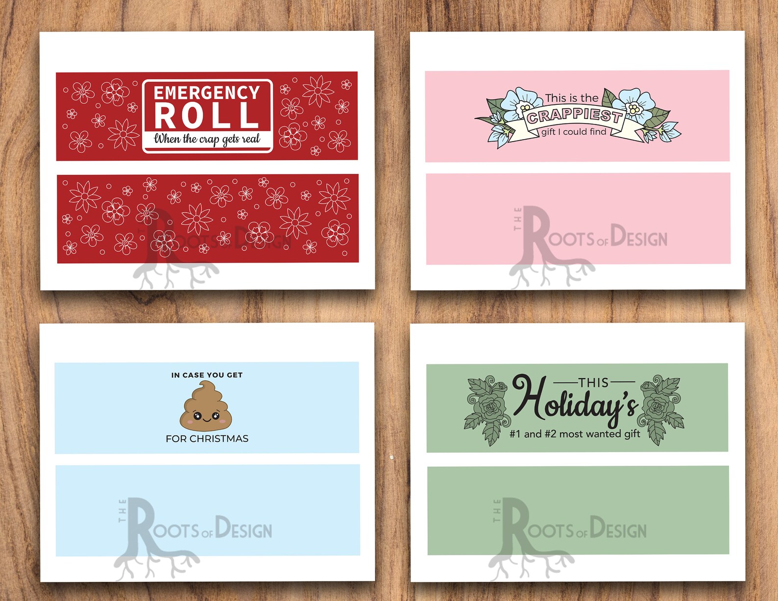 INSTANT DOWNLOAD 4 Toilet Paper Label Printable Great Gag - Etsy