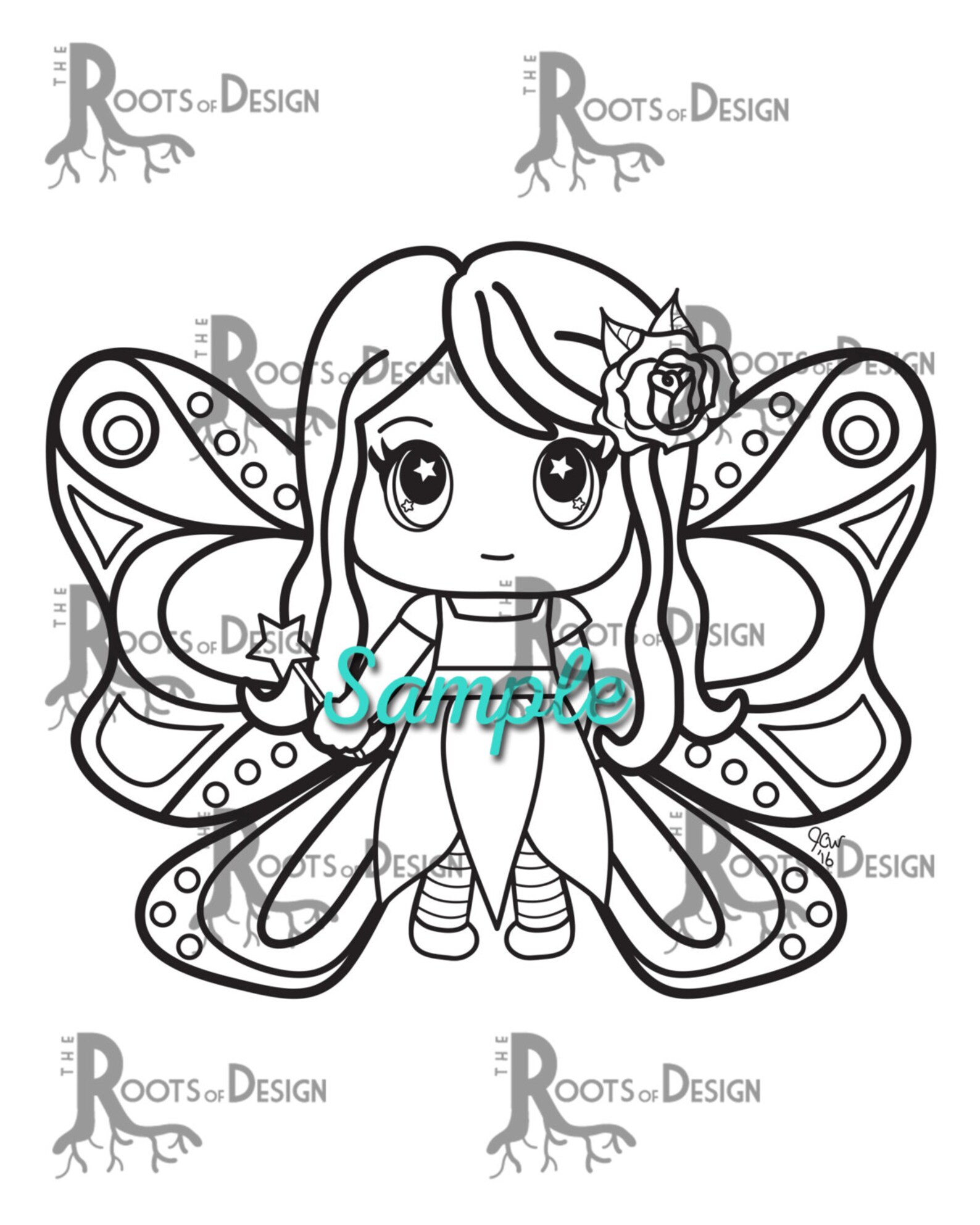 Instant Download Chibi Fairy Coloring Page Bundle Coloring | Etsy