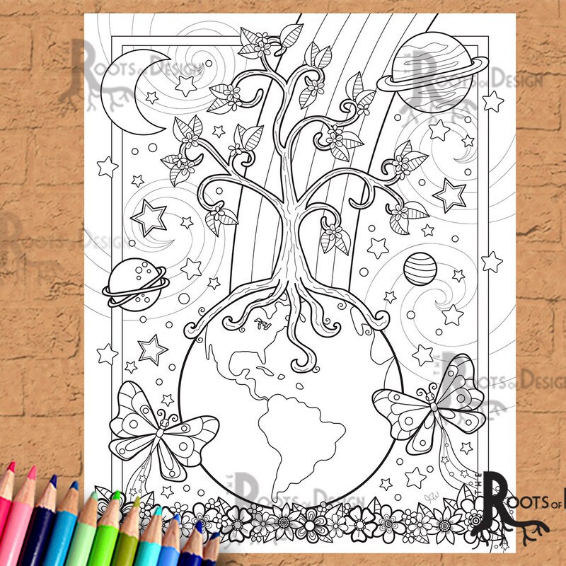 Save the Earth Coloring Page - Etsy