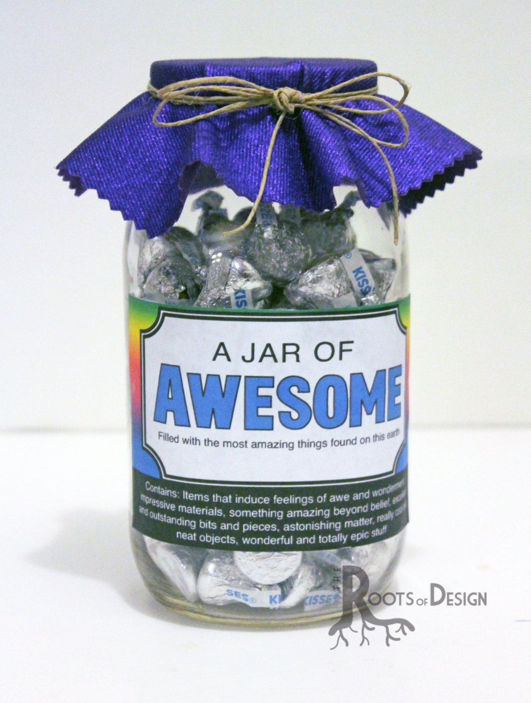 INSTANT DOWNLOAD Jar of Awesome Printable Jar Label- Great Gag Gift or ...