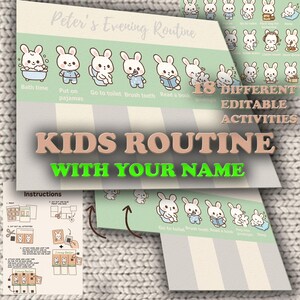 CUSTOM Printable Kids Routine Chart & Activity Cards 2 – Montessori ...