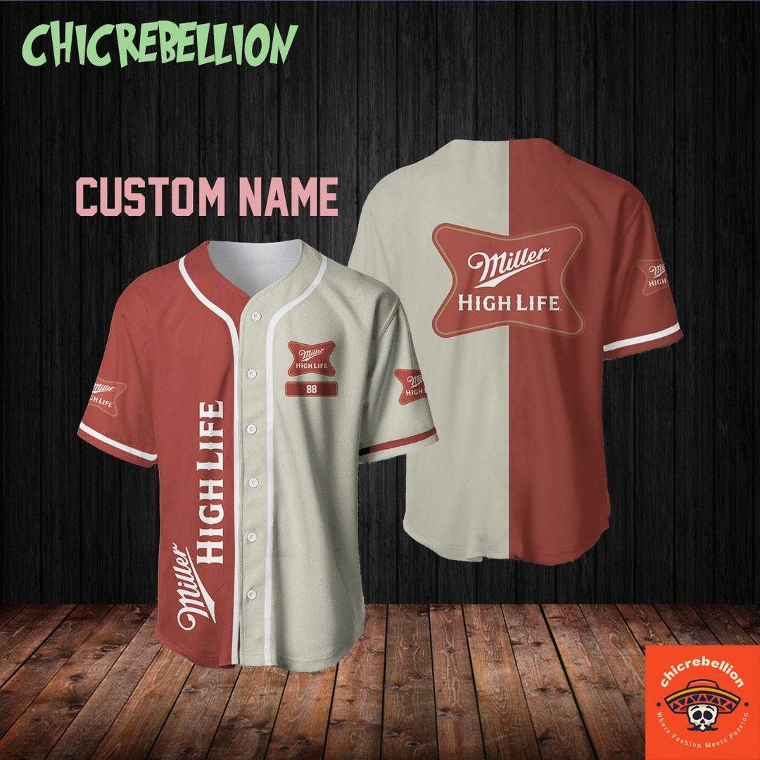 Personalized Miller High Life Baseball Jersey, Miller Jersey Shirt ...
