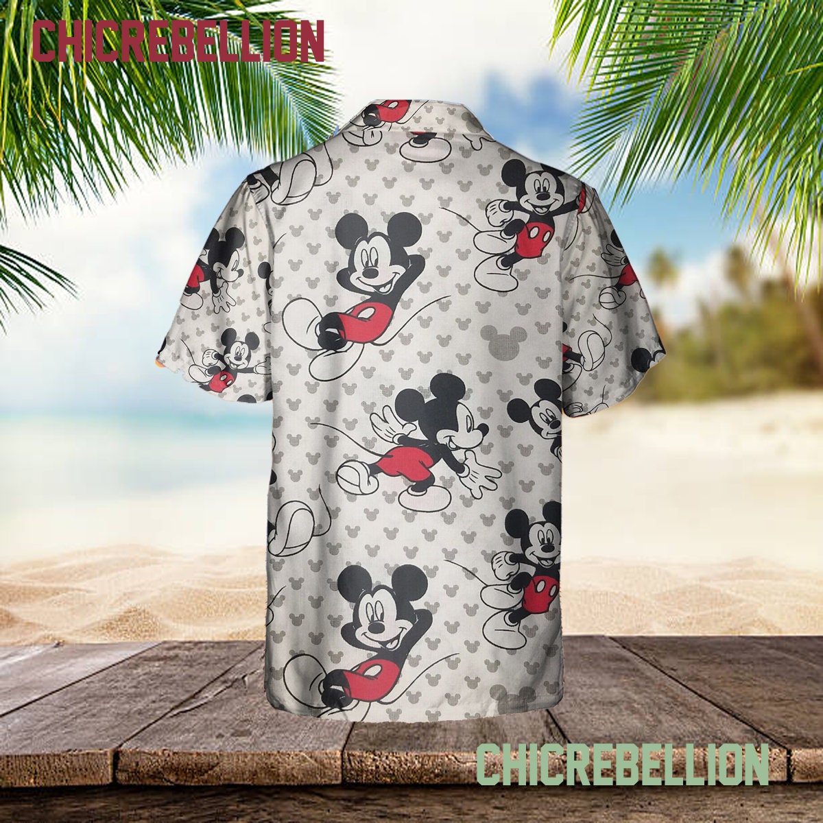 Black & White Naughty Mickey Mouse Aloha Hawaiian Shirt, Mickey Mouse ...