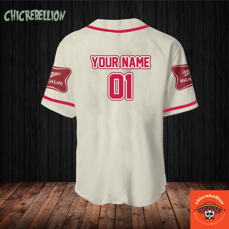 Personalized Miller High Life Baseball Jersey, Miller Jersey Shirt ...
