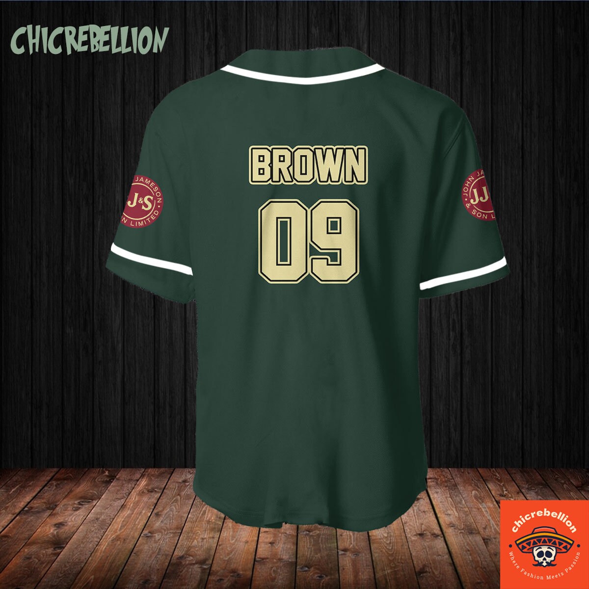 Personalized Green Jameson Baseball Jersey Shirt Summer Beach Gift ...