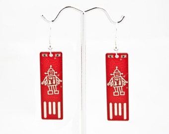 Piranha USB Circuit Board Earrings LIGHTS UP | Etsy