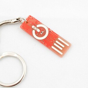 Circuit Board Keychain With Power Symbol - Lights Up - Etsy