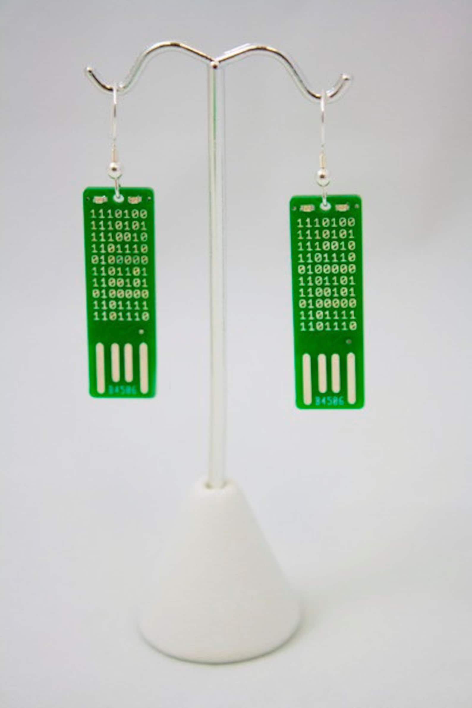 Secret Code USB Circuit Board Earrings - LIGHTS UP - Etsy