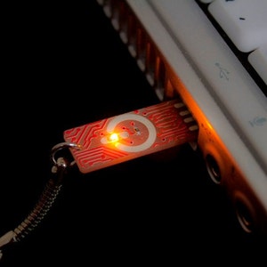 Circuit Board Keychain With Power Symbol - Lights Up - Etsy
