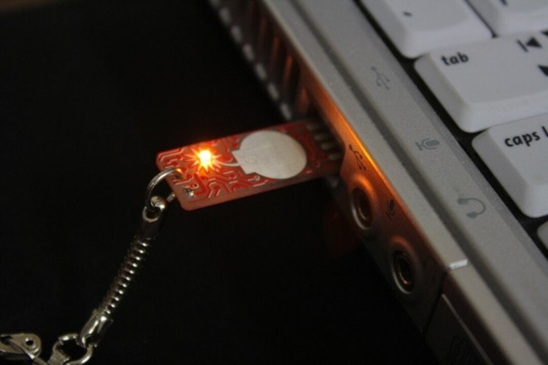 Circuit Board Keychain With Bomb - Lights Up - Etsy