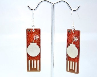Piranha USB Circuit Board Earrings LIGHTS UP | Etsy