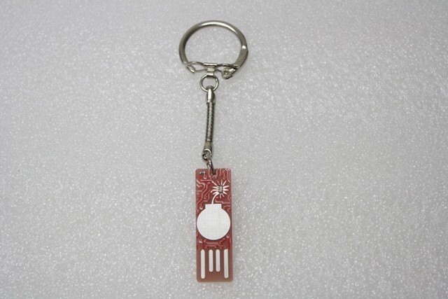 Circuit Board Keychain With Bomb - Lights Up - Etsy
