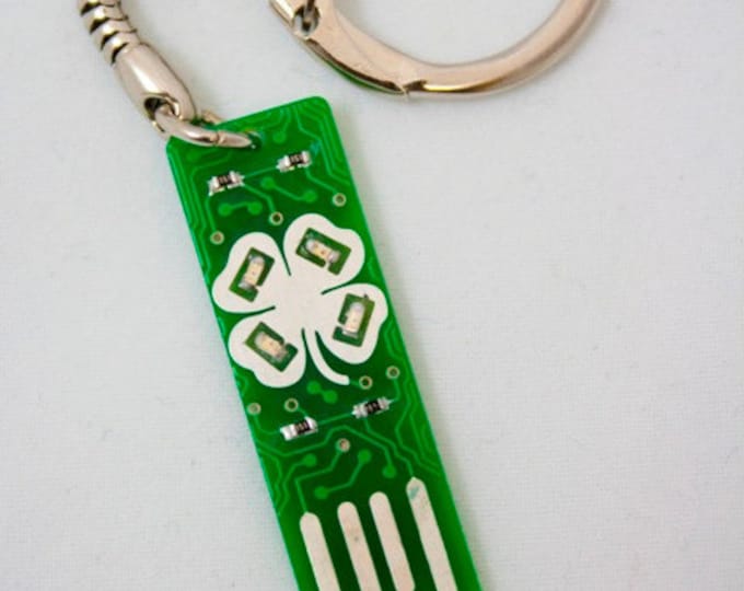 Four Leaf Clover USB Circuit Board Keychain LIGHTS UP - Etsy