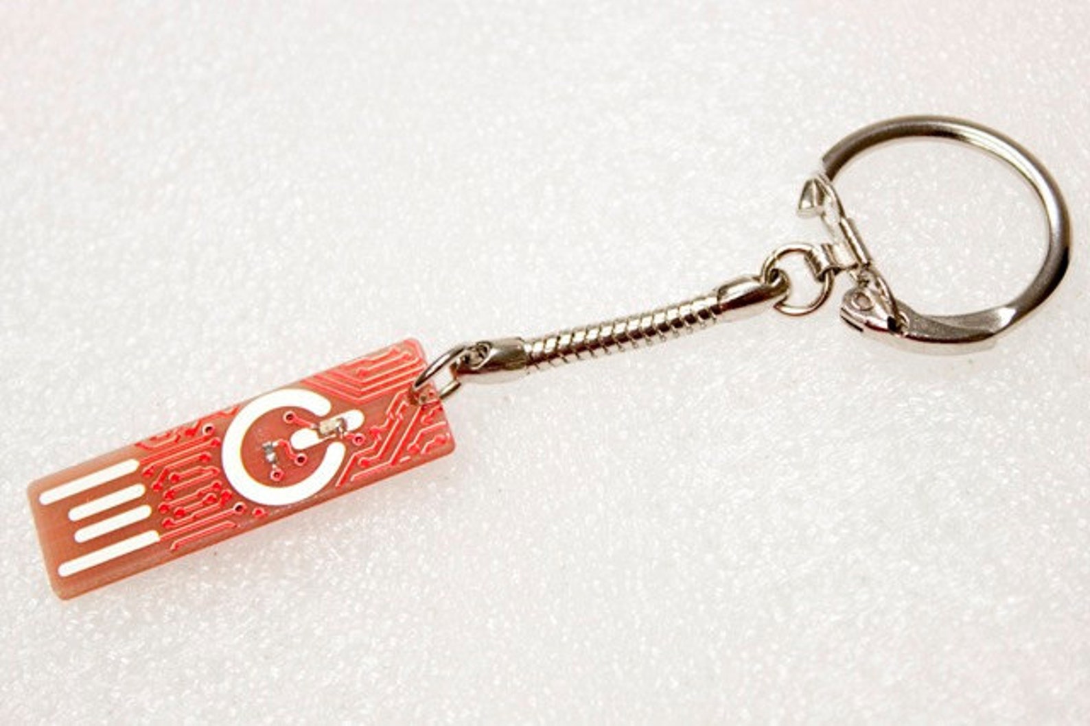 Circuit Board Keychain With Power Symbol - Lights Up - Etsy