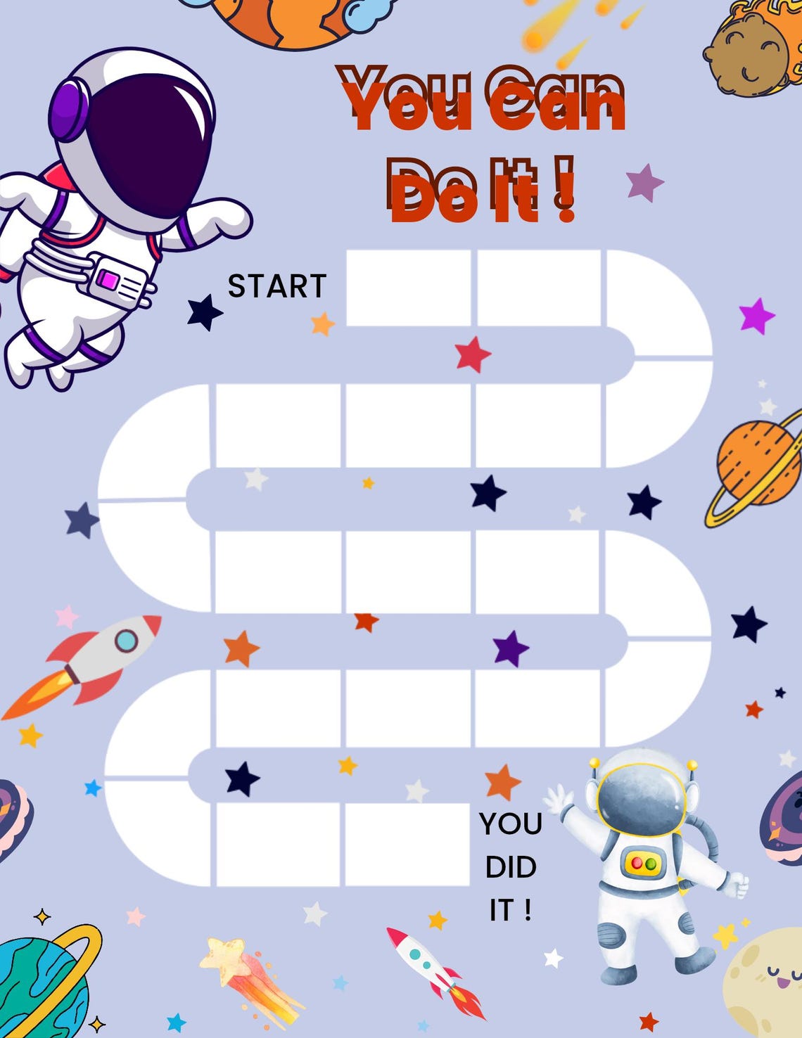 Space Adventure Reward Chart | Kids Motivation Board | Printable ...