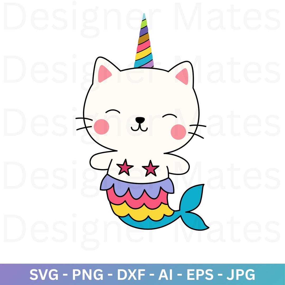 Mermaid Svg, Mermaid Png, Mermaid Clipart, Mermaid Bra, Cat Mermaid ...