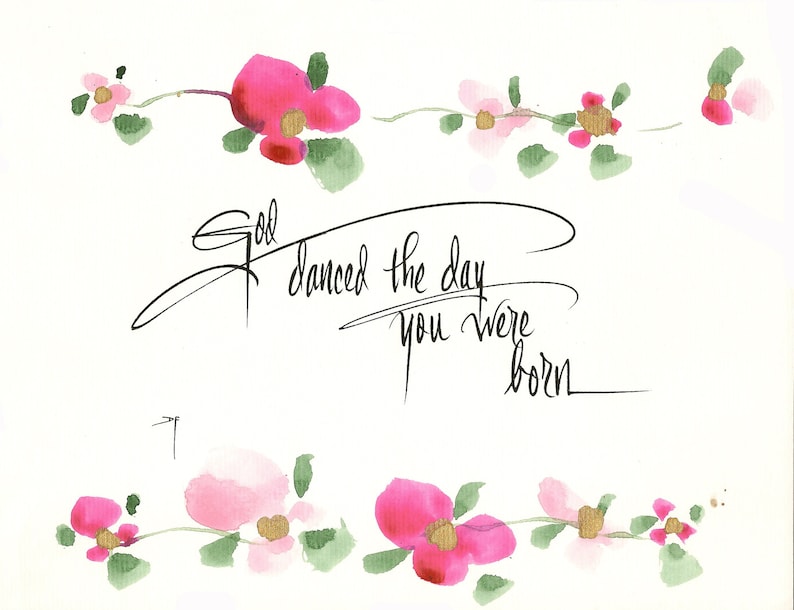 GOD DANCED the DAY You Were Born - Etsy