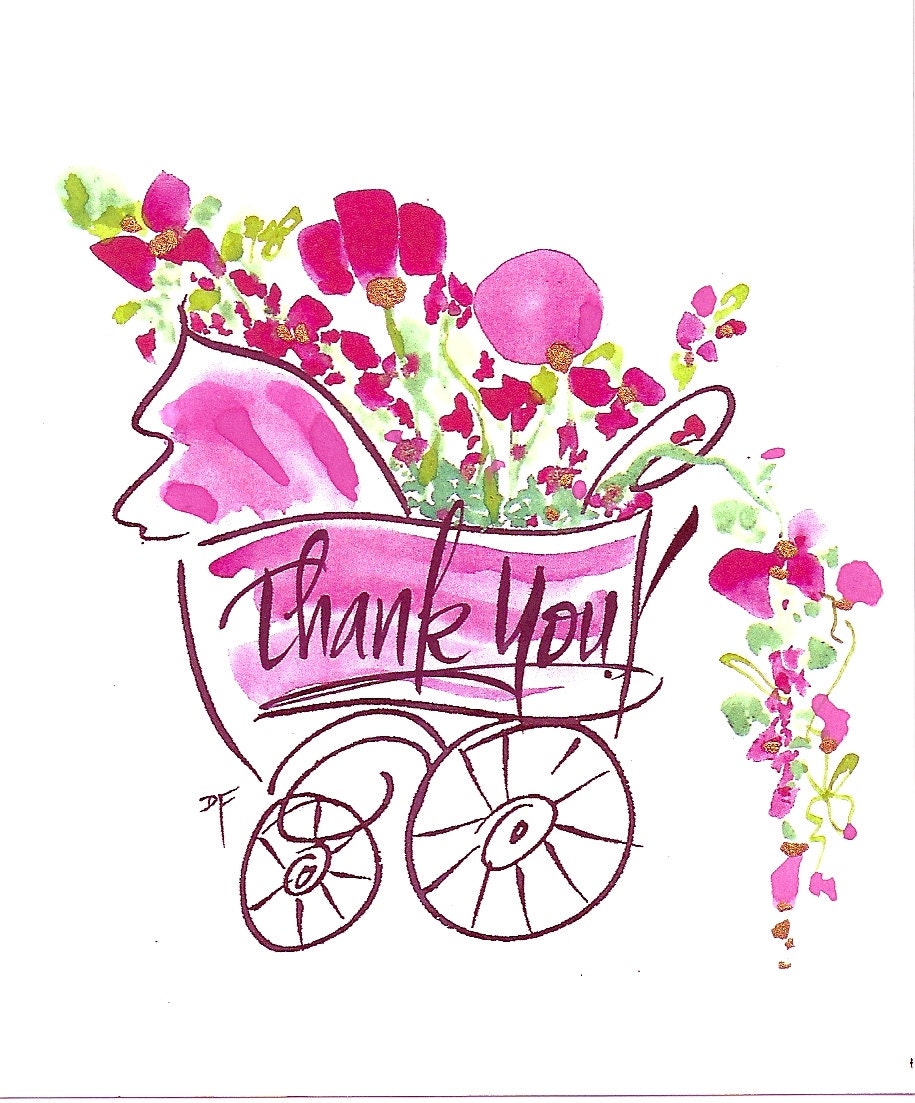 10 Baby Girl Thank You Notes - Etsy