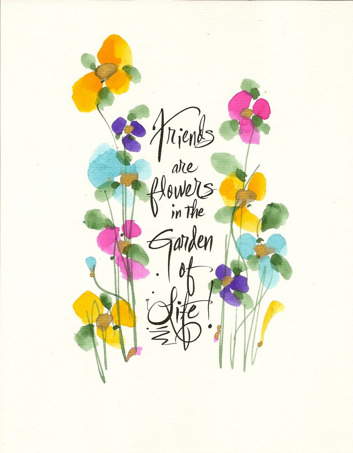 FRIENDS Are FLOWERS in the Garden of LIFE..8 X 10 Frameable - Etsy