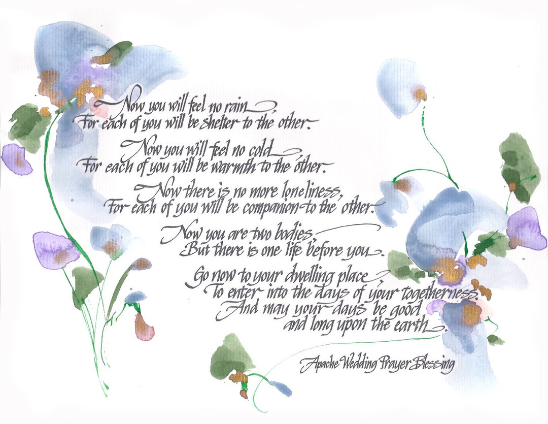 APACHE WEDDING PRAYER Blessing......8 X 10 Frameable - Etsy