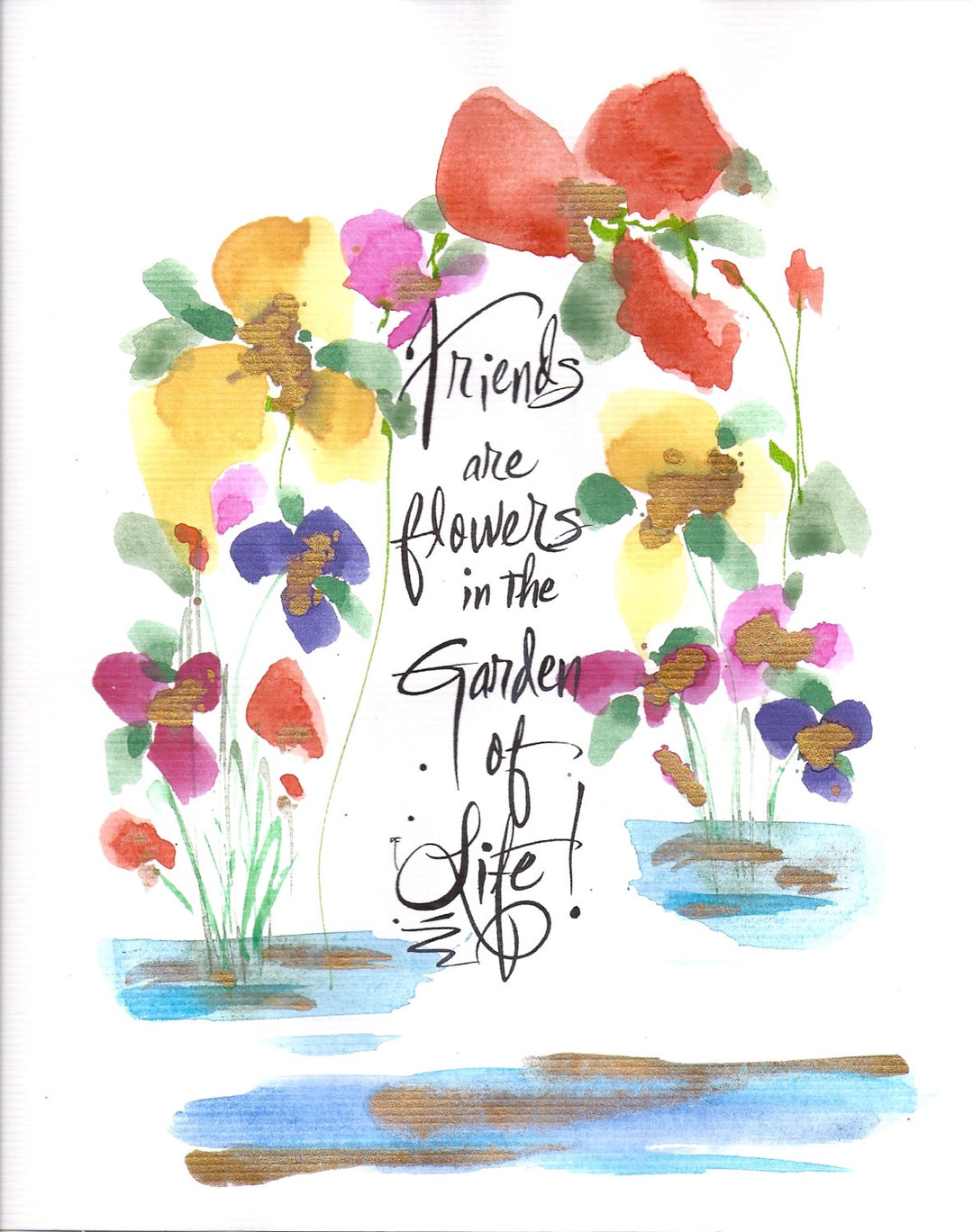 FRIENDS Are FLOWERS in the Garden of LIFE..8 X 10 Frameable - Etsy