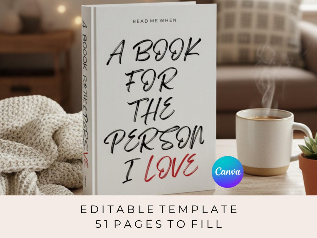 Read Me When Couple's Journal, Custom Book for Boyfriend, Relationship ...